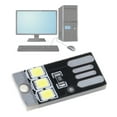 5Pcs USB LED Lamp Night Light Pocket Card Lamp Keychains LED Reading ...