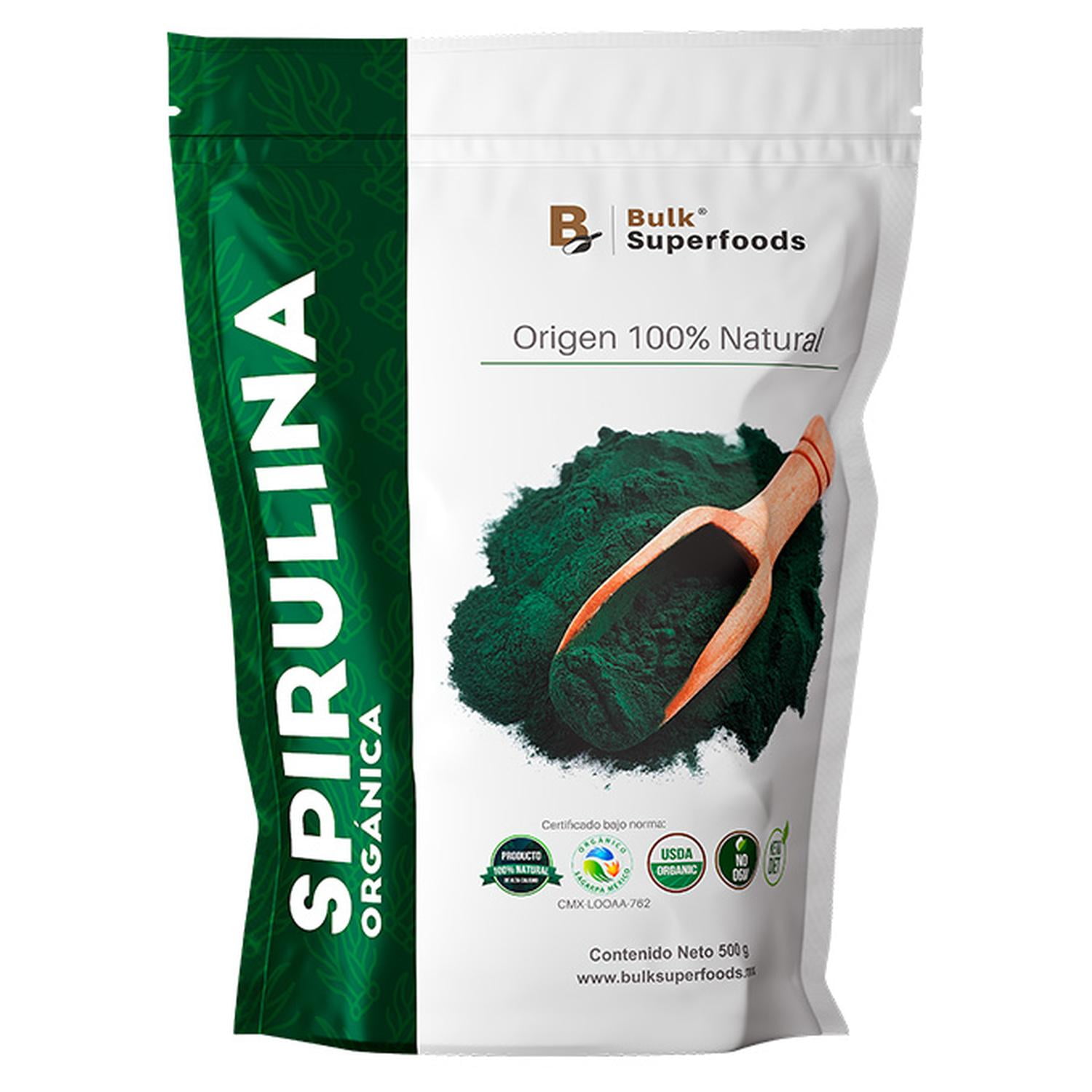 Espirulina 100% Orgánica en Polvo BULK SUPERFOODS 500g Superfoods | Walmart en línea