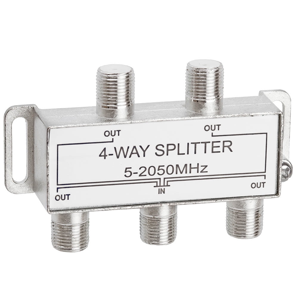 Cmple - 4-Way Splitter 5-2050MHz F-Type - Walmart.com