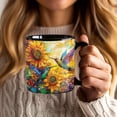 Bright and colorful hummingbirds surrounded by Flowers and Patterns ...