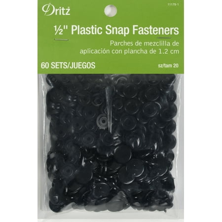 Dritz 1/2" Plastic Snap Fasteners, 60 Count - Walmart.com