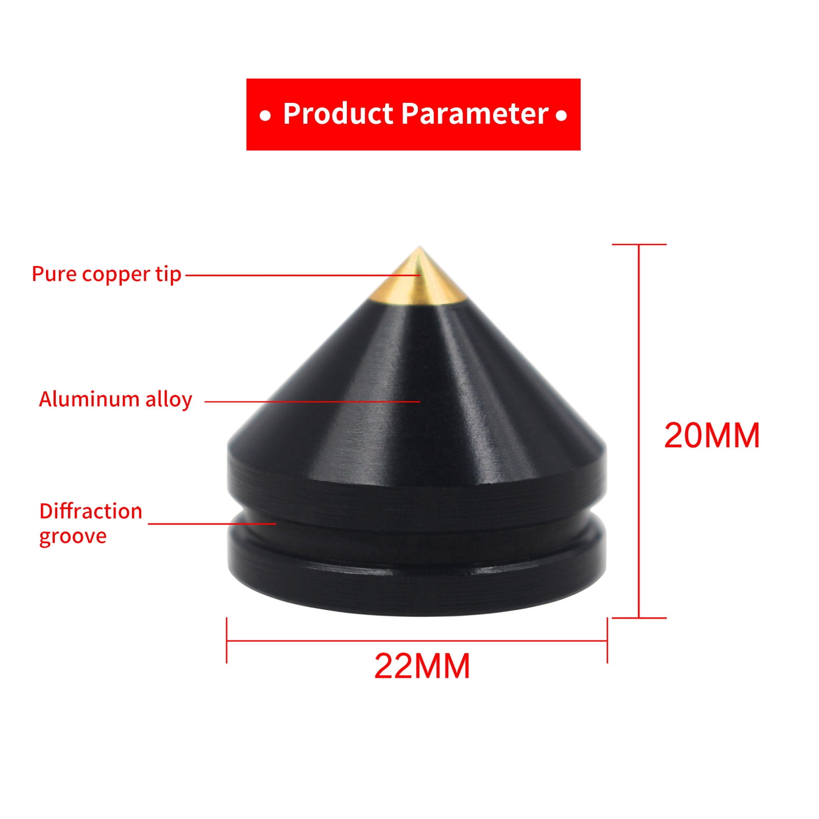 Buy Catinbow Speaker Spikes Subwoofer Amplifier Isolation Feet Stand ...