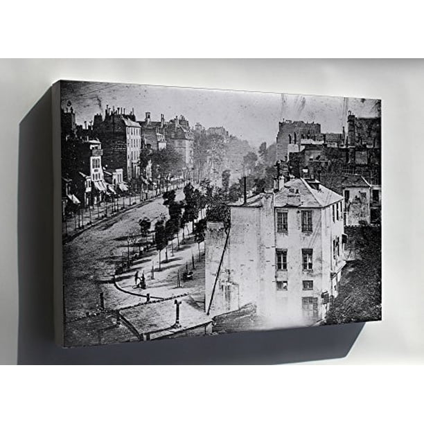 Canvas 16x24; Boulevard Du Temple, By Daguerre 1838 Paris, First ...