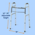 Medline Deluxe Folding Walker with Adjustable Height Legs, 300 lb ...