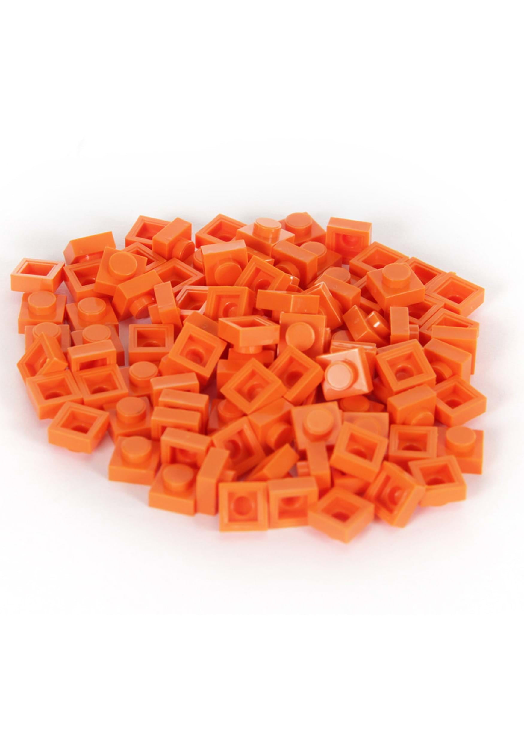 Bricky Blocks 100 Pieces 1x1 Orange - Walmart.com