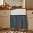 Grey Cabinet Curtains 11" W x 13" L, Pure Solid Color Simple Turquoise ...