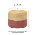 · REDEARTH · Cylindrical Pouf Foot Stool Ottoman - Jute Braided Pouffe ...