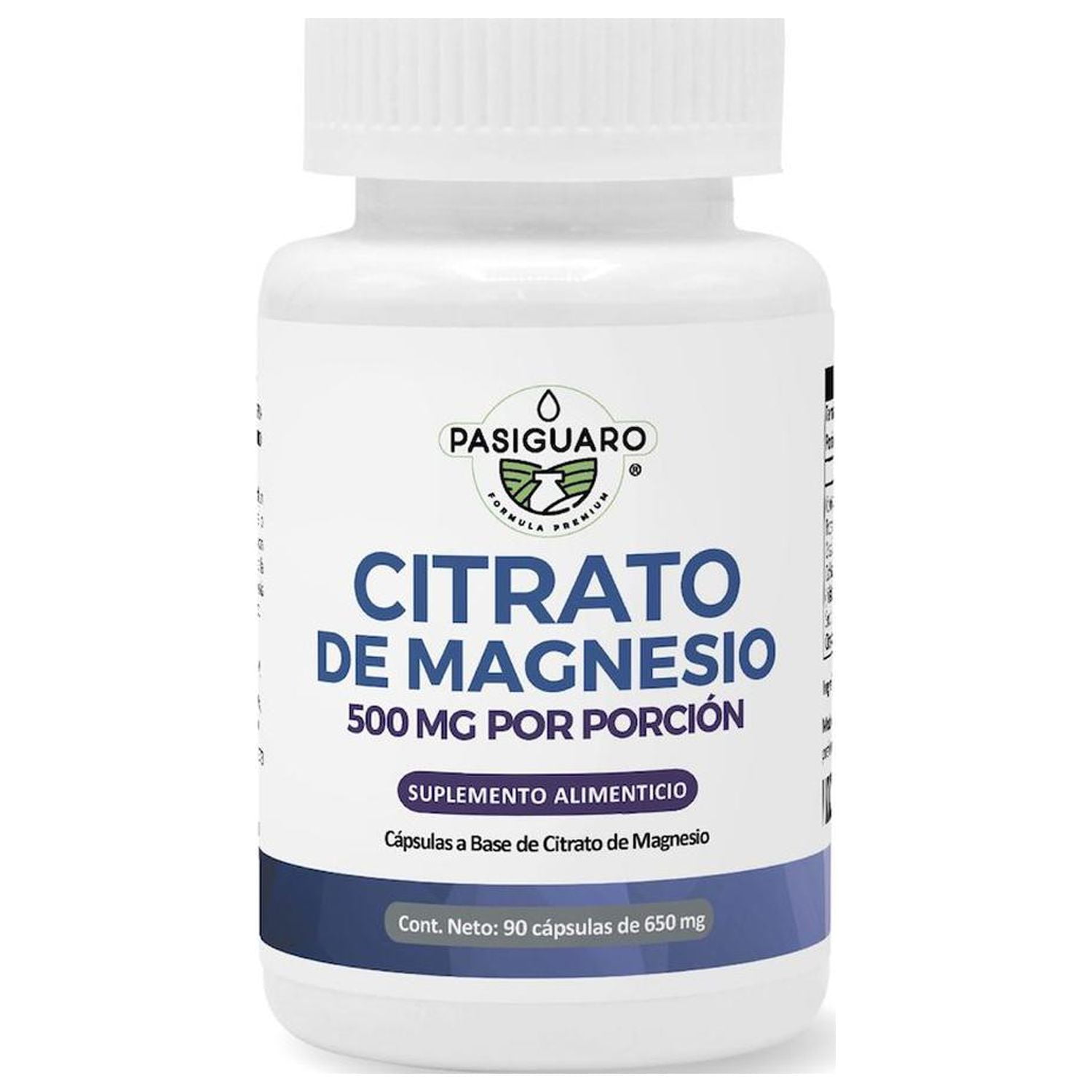 Citrato de Magnesio 90 Capsulas 650mg Pasiguaro azul | Bodega Aurrera ...