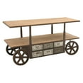 Reclaim Metal Wood Storage Cart - Walmart.com