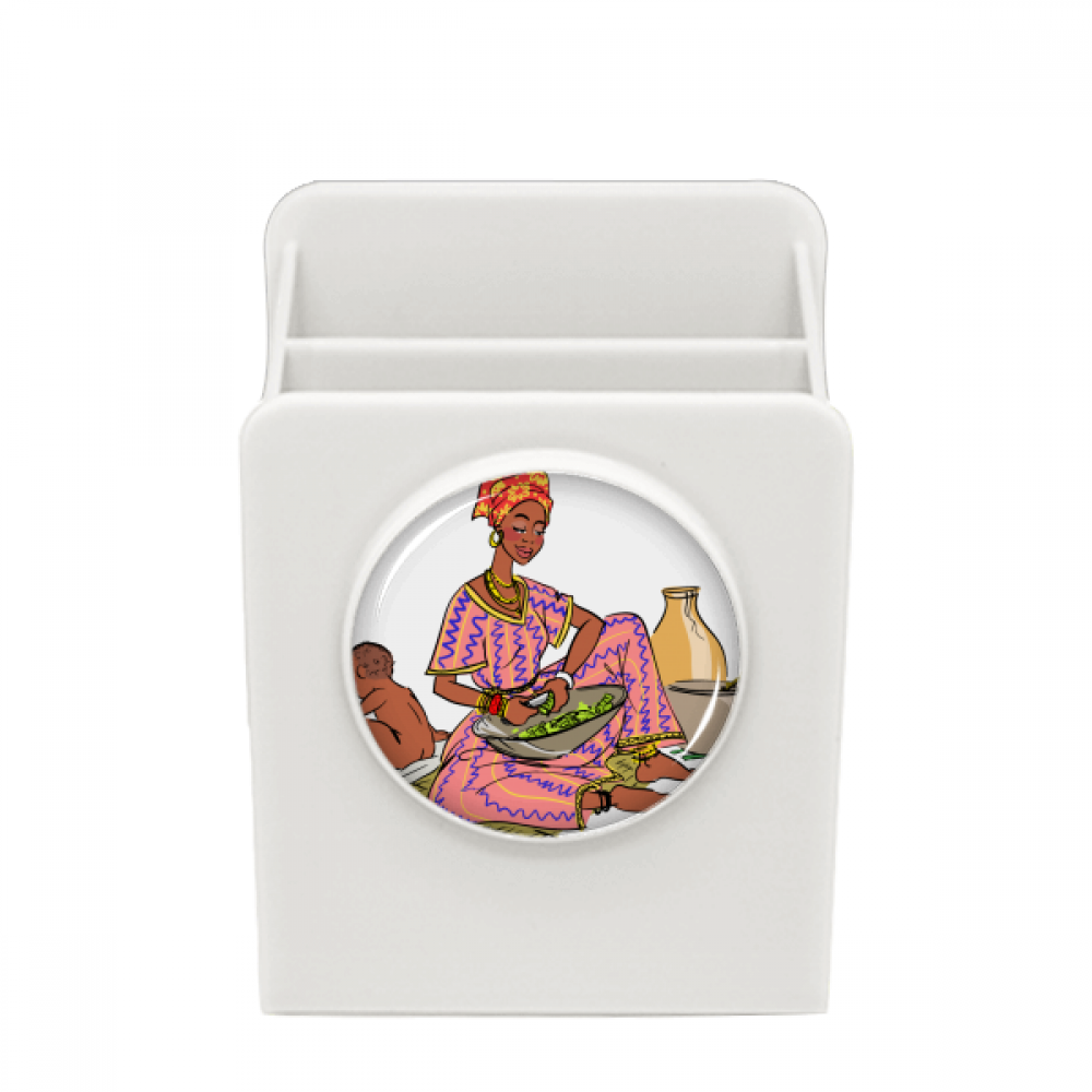 Women LadyChild Totems African Aboriginal Desk Pencil Holder Cup Pen ...