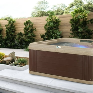 Inland 24 Jets 6-Person Square Hard-Sided Lounger Spa, 120V ...