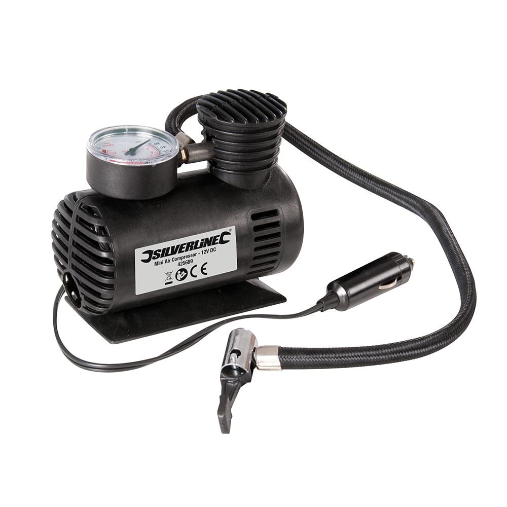 Silverline - Mini Air Compressor - 12V DC - Walmart.com