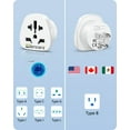 LENCENT Universal World to US Plug Adapter 2 Pack, EU UK Australia ...