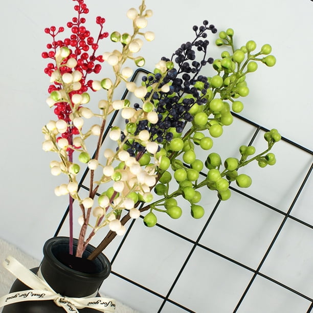 5-branch Artificial Plant Christmas Fake Foam Berry Plant Home foam ...