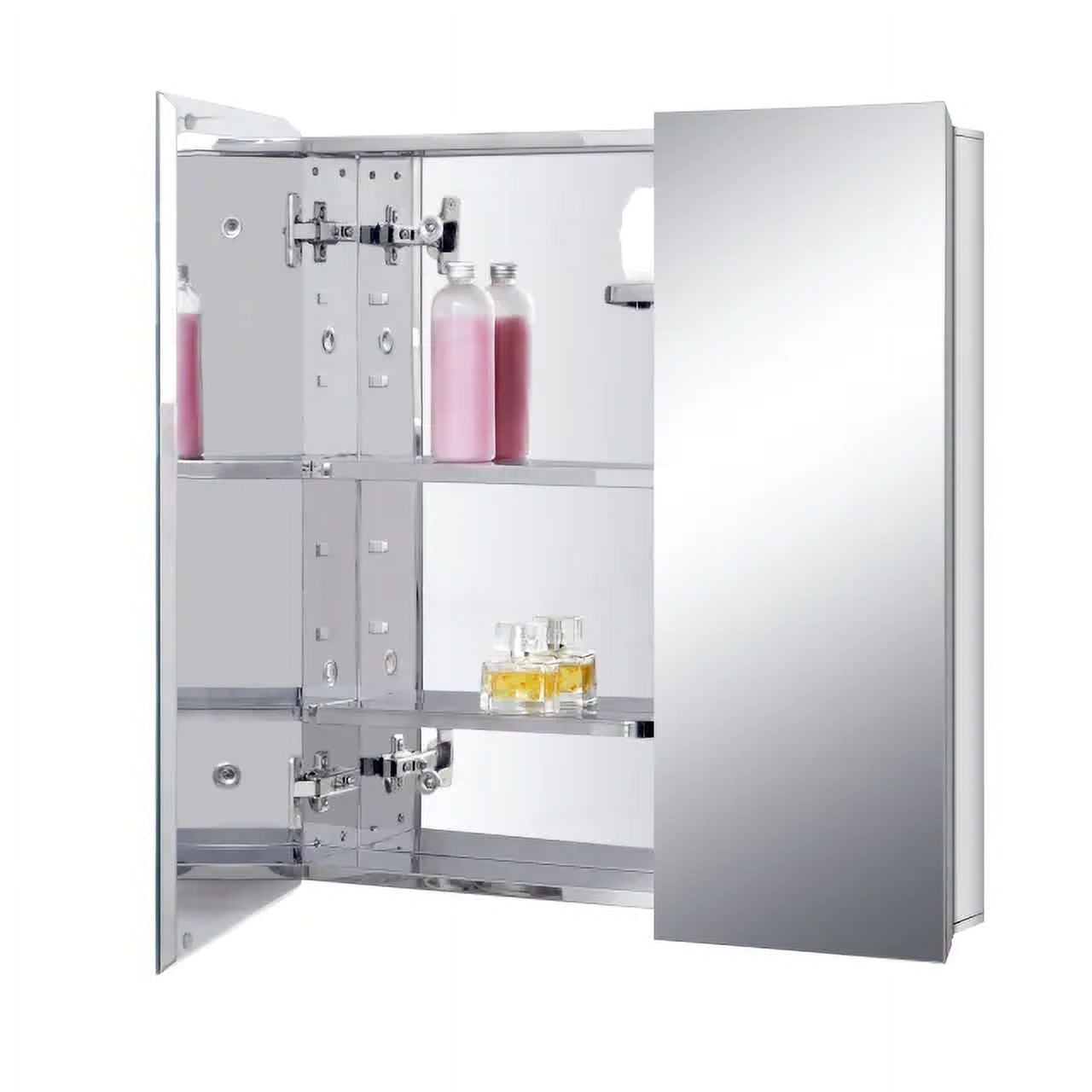 Steel cupboard with mirror store