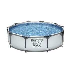 Intex 10 Foot x 30 Inches Pool w/ 10-Foot Round Above Ground Pool Cover ...