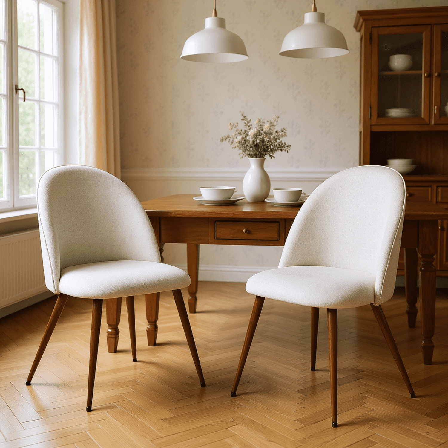 Click here for Homy Casa Set Of 2 Modern Upholstered Dining Chair... prices