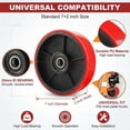 7" x 2" Pallet Jack Wheels Replacement Set with Axle & Bearings - Heavy ...