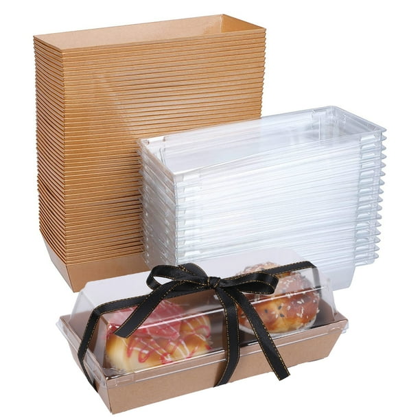 BeesClover 50Pcs Rectangulaire Kraft Paper Boîtes avec Couvercles ...