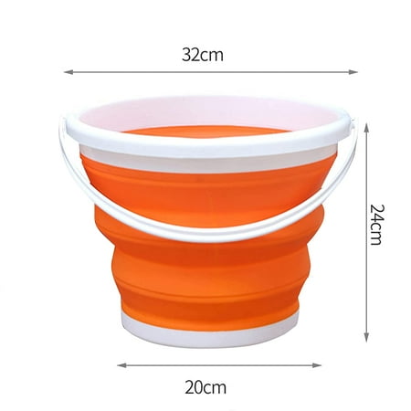 Seau Pliable de 10 L, Seau en Plastique avec poignée, Seau Rond Pliable ...