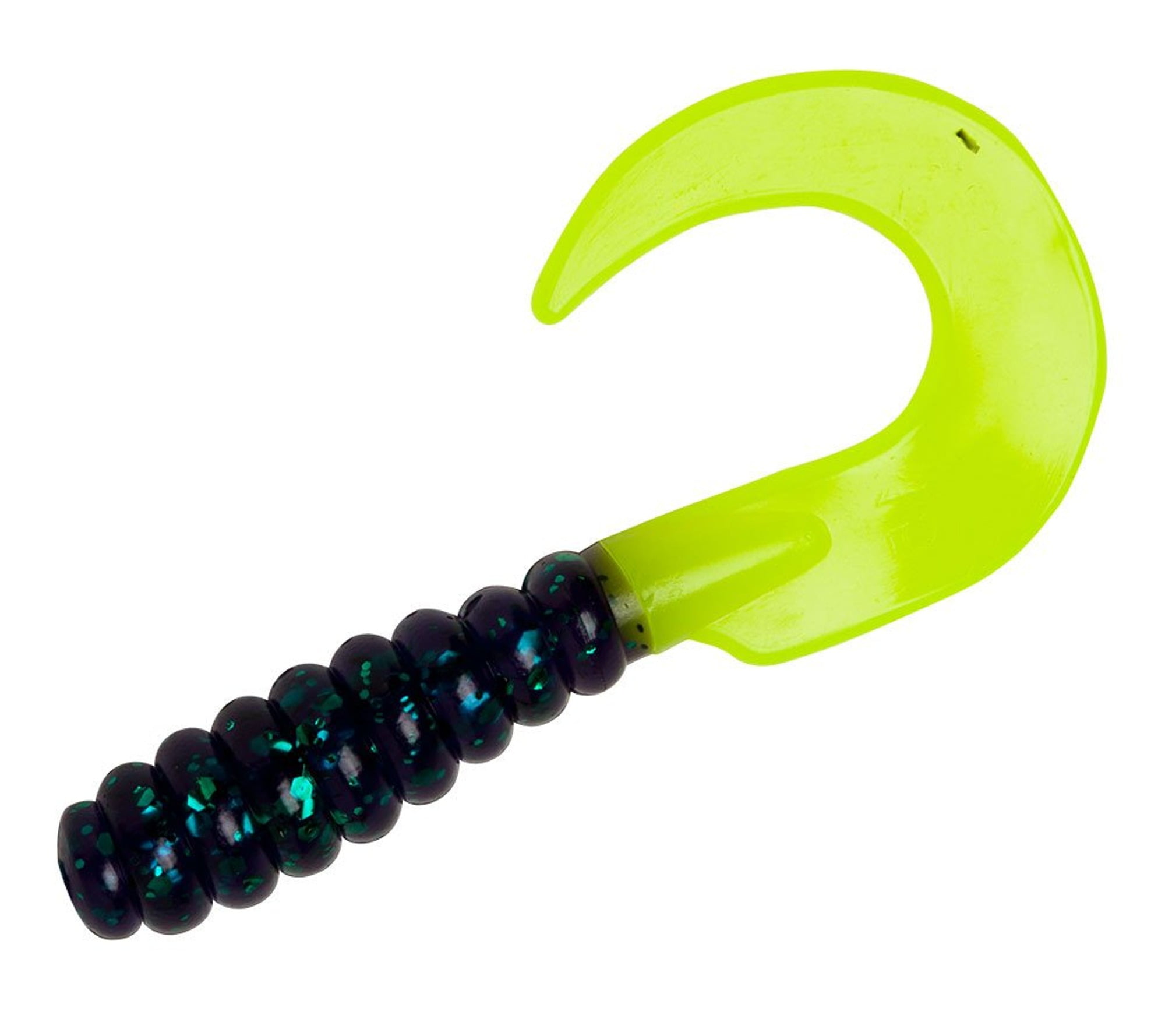 Yum Lures Walleye Grub Junebug Chartreuse 3" Fishing Bait YWGR394 ...