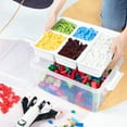 17 QT Craft Organizers and Storage with Removable Tray, Stackable ...