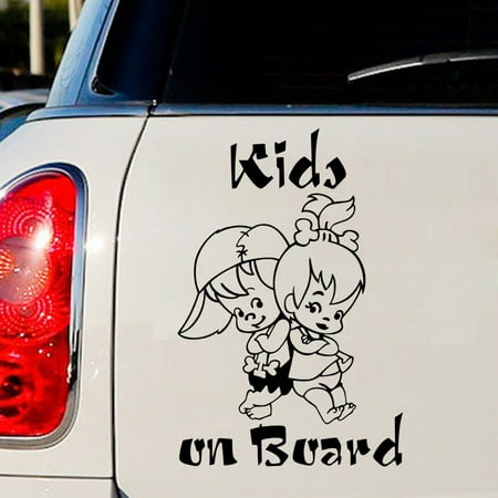 Cute Kids On Board Cartoon Warning Car Sticker Window Decoration Vinyl ...