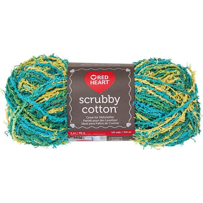 Red Heart Scrubby Cotton Yarn-Tranquil Print - Walmart.com