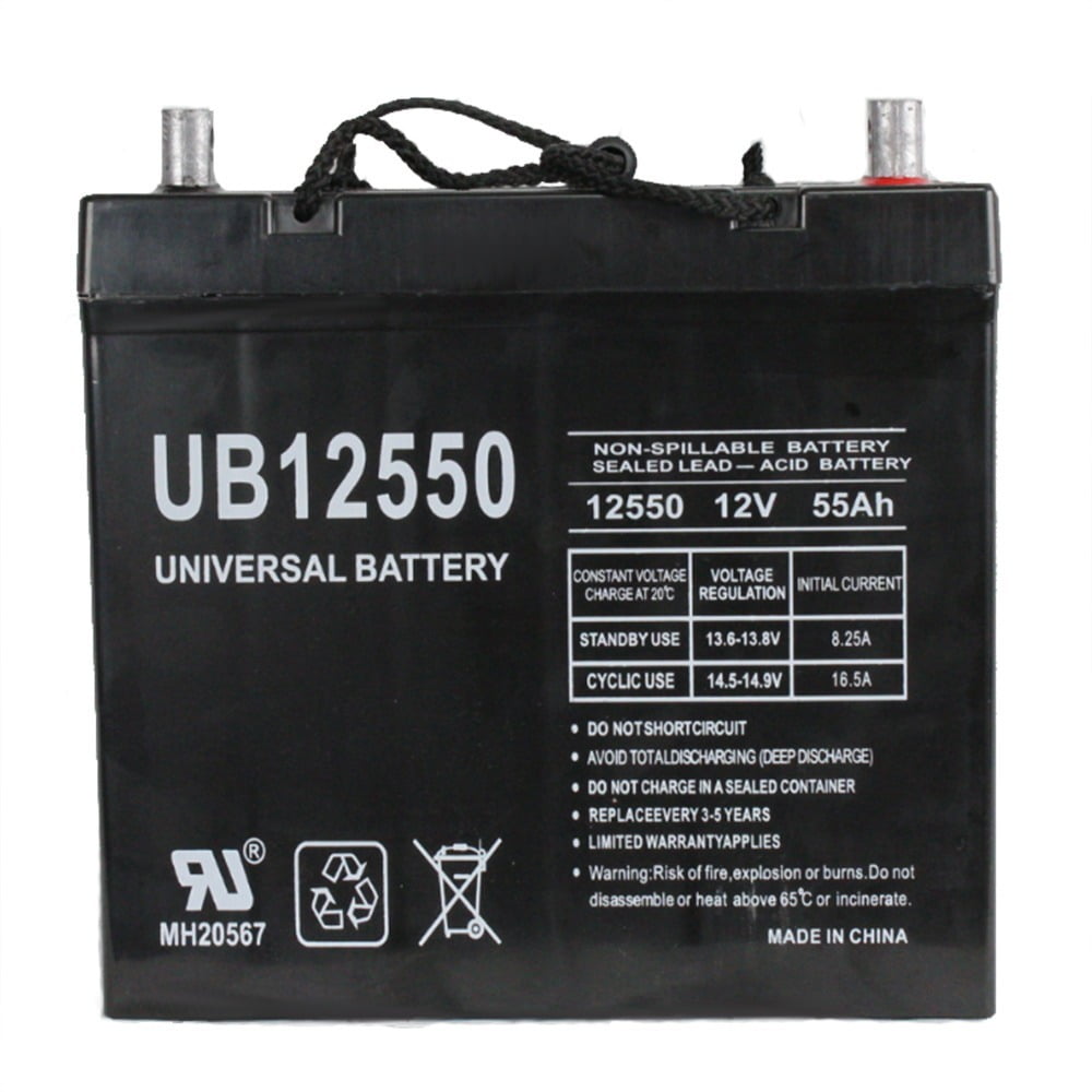 UB12550 12V 55Ah SLA AGM Bruno Humvee 46 Battery - Walmart.com