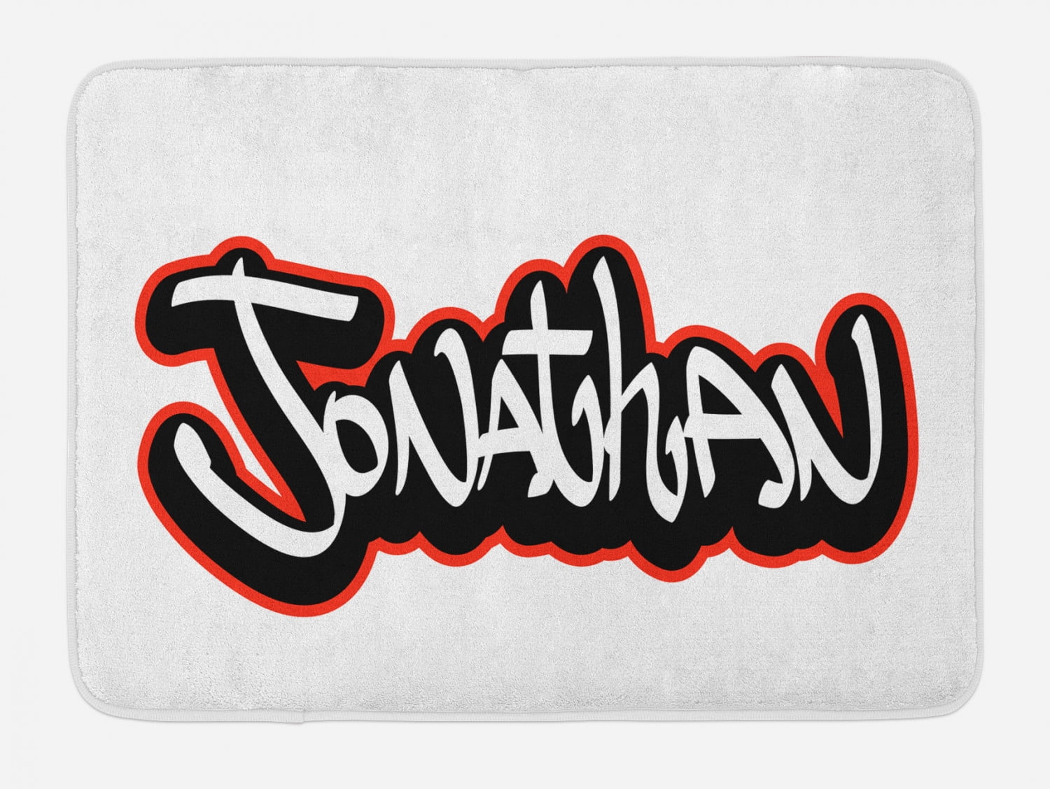 Jonathan Bath Mat, Teenage Boys Name Graffito Urban Arts Illustration ...