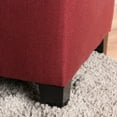 Meredith Noble House Chic Modern Fabric Storage Ottoman Bench, Deep Red ...