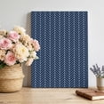 Blue Herringbone Stripes Canvas Wall Art for Living Room, Modern ...