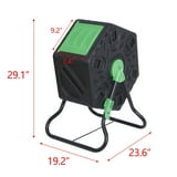 ZenSports Small 18.5Gal Outdoor Rotating Tumbling Composter with Metal ...