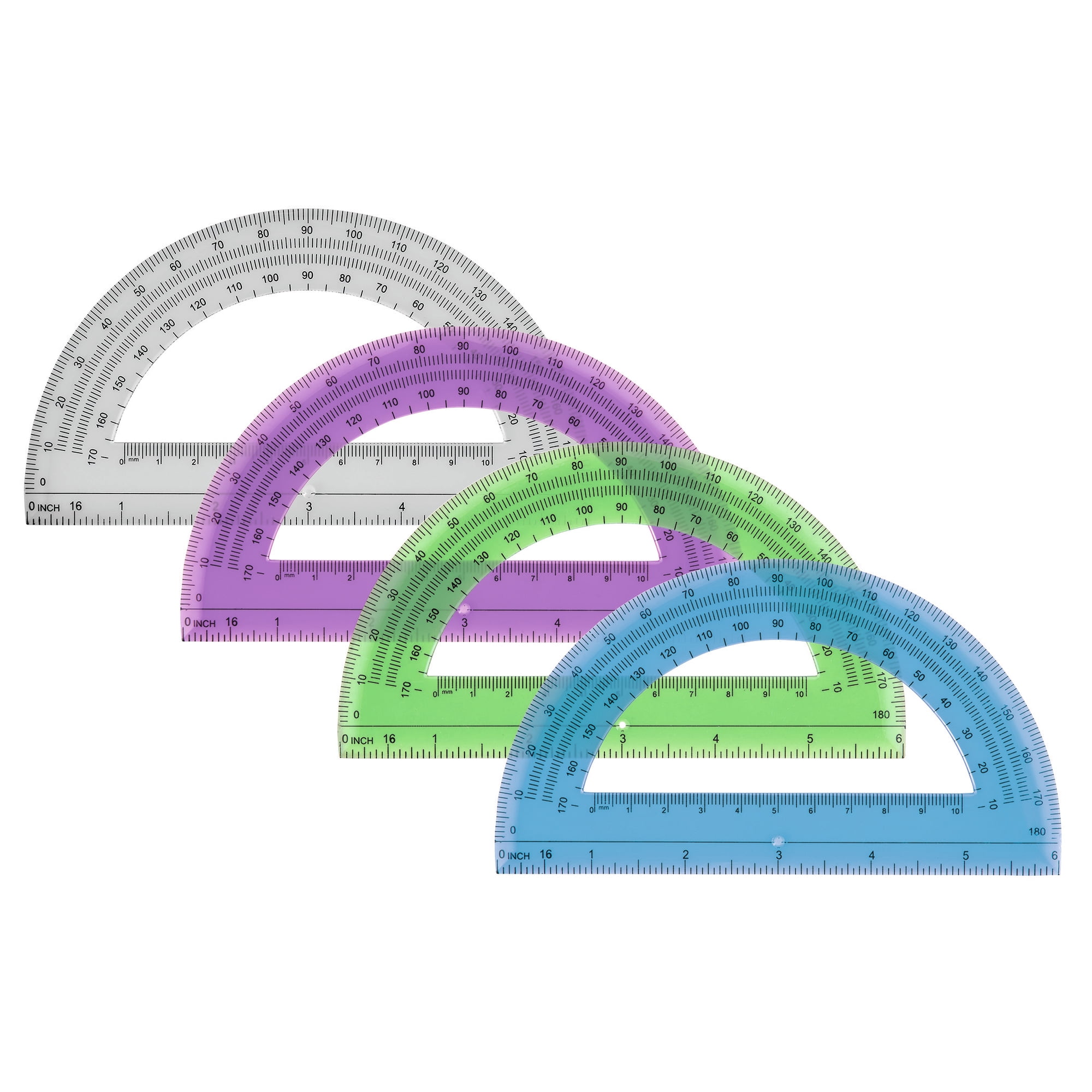 Office Depot Semicircular 6in. Protractor, Clear, 973D OD8 - Walmart.com