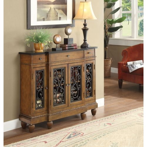 43" Wood Decorative Console Table, Vintage French Country Entry Table ...