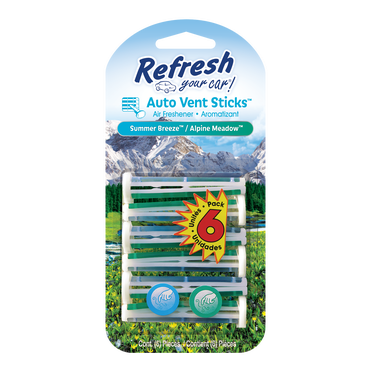 Refresh Your Car! Air Freshener, New Car/Cool Breeze, 6 Pack - Walmart.com