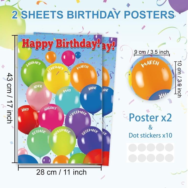 Kitchen Bathroom Repair Kit 2-Pack Rainbow Birthday Poster Charts ...