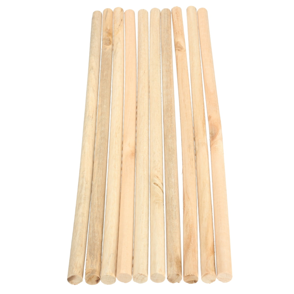 10pcs Wooden Arts Craft Sticks Dowels Pole Rods Sweet Trees Wood Stick ...