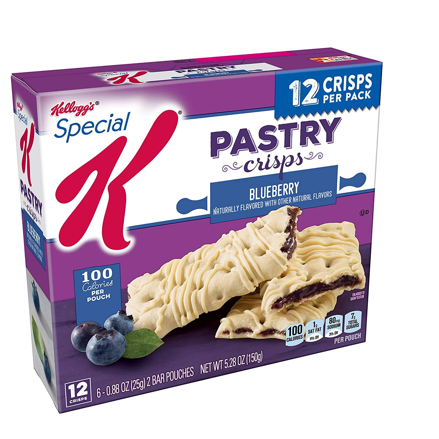 Special K Pastry Crisps, Blueberry, 5.28 oz(Pack of 8) - Walmart.com