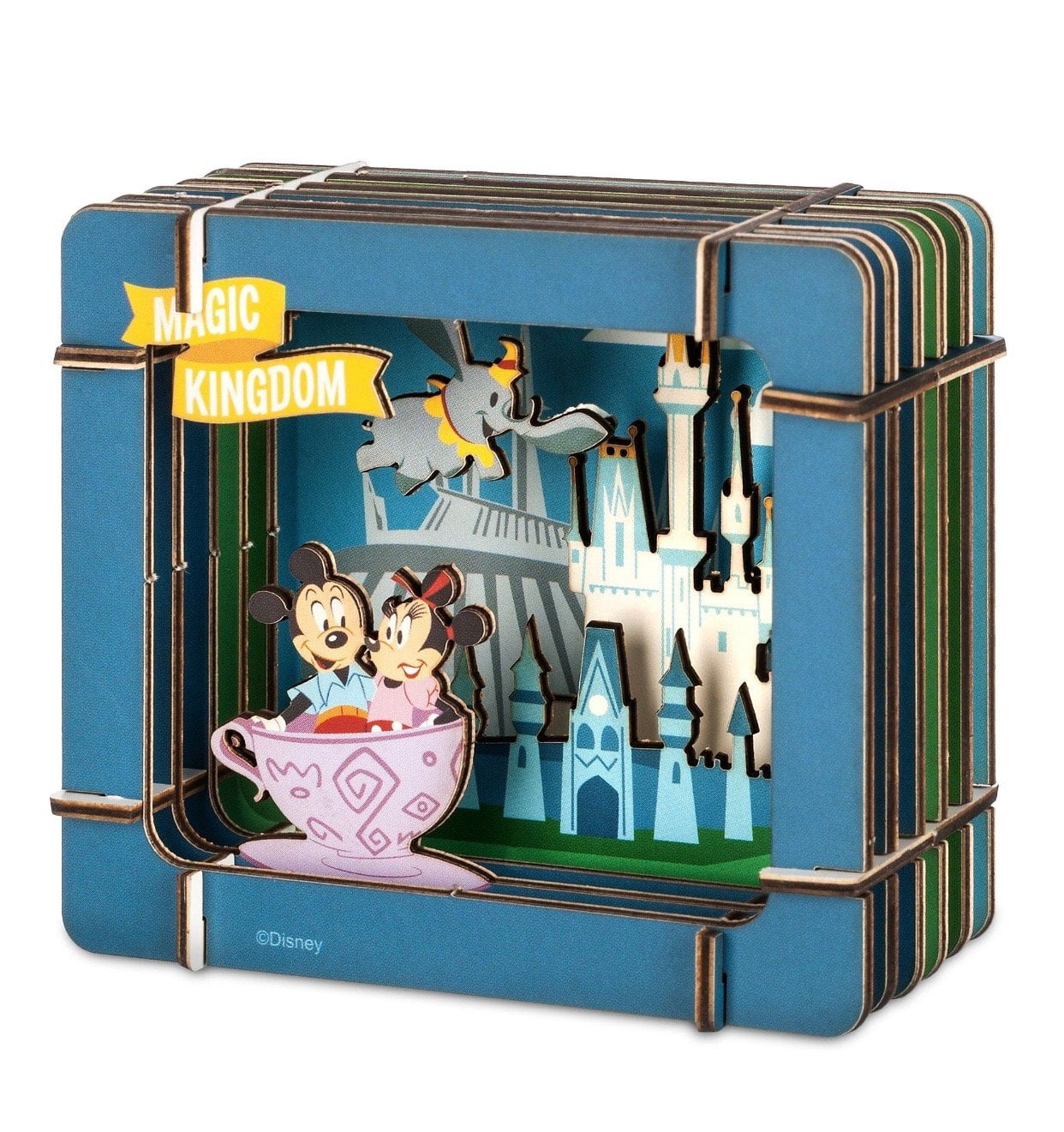 Disney Parks Magic Kingdom Mickey and Minnie Paper 3D Diorama Set New ...