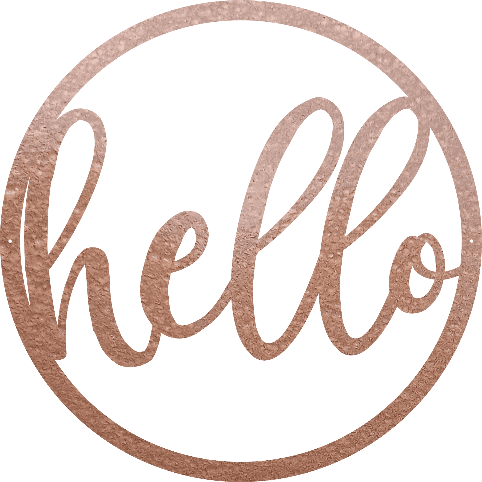 Hello Round Sign - Metal Wall Art - Walmart.com