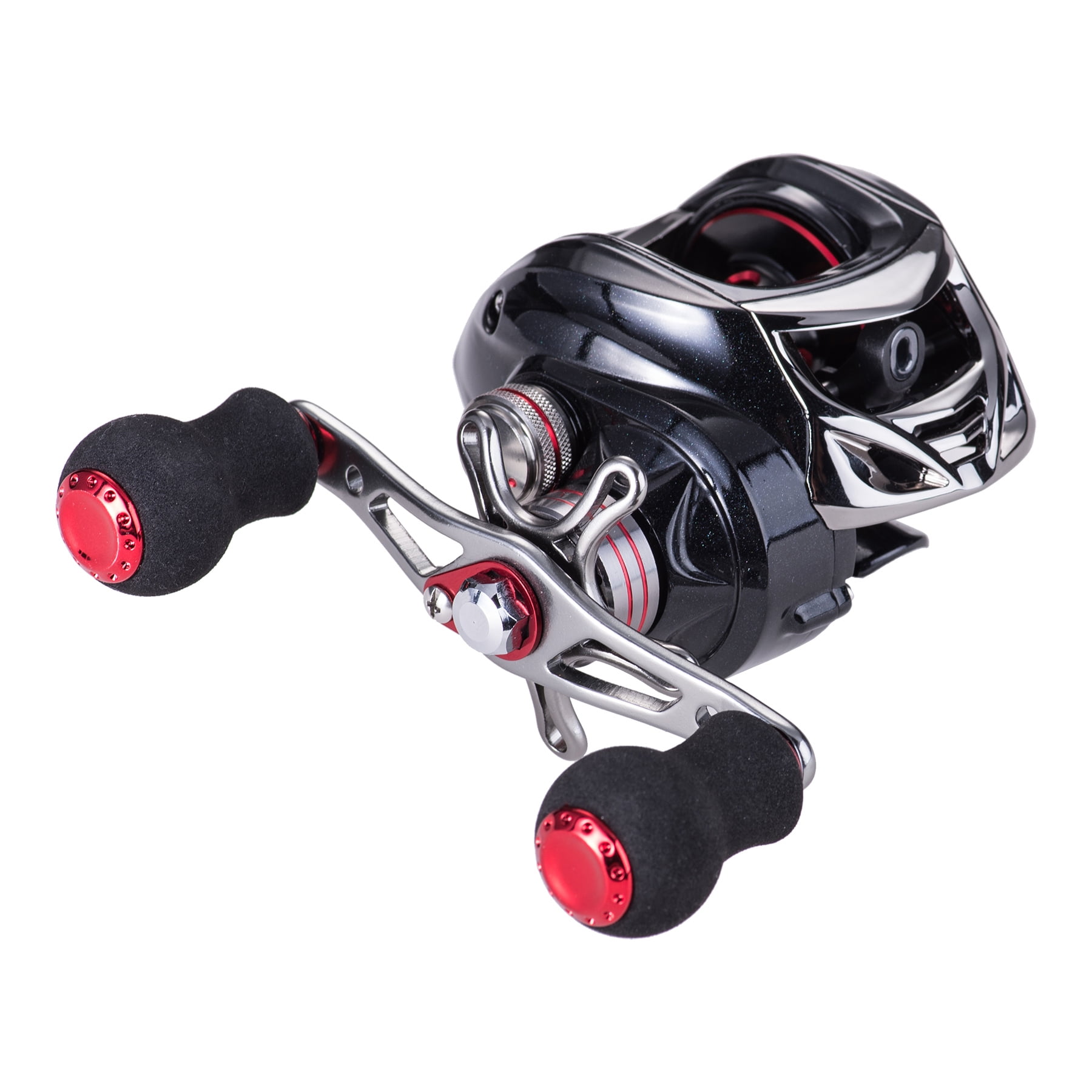 Fishing Bait Casting Combo Dual Brake Freshwater Reels Right Hand 6.3:1 ...