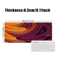 Abstract Wave Design Mouse Pad 31.5 x 11.82 Inches Rubber Surface for ...