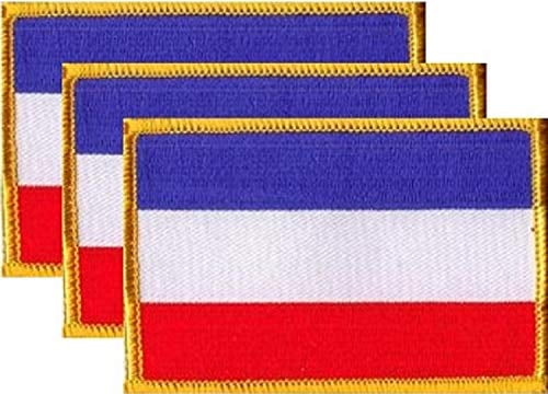 Pack of 3 Country Flag Patches 3.50" x 2.25", Three International ...