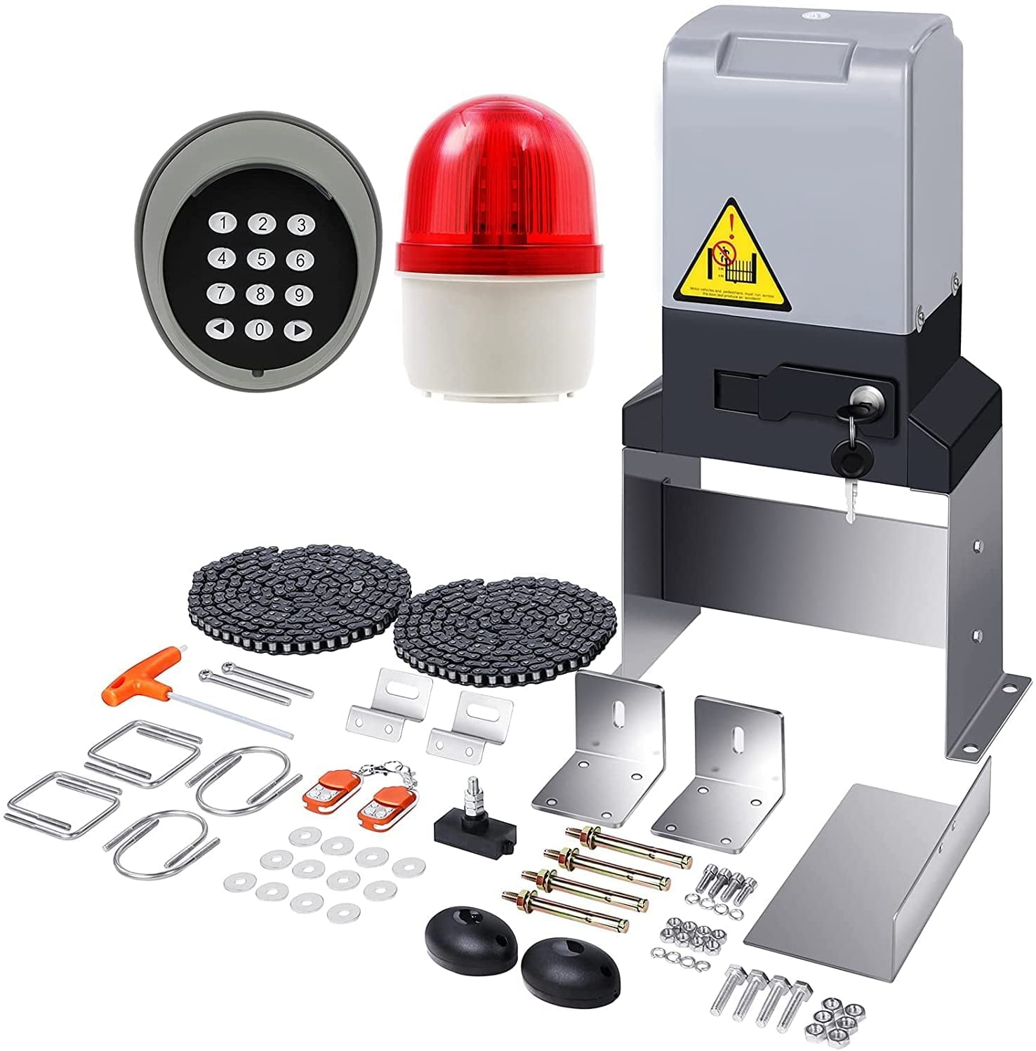 1800 Lb Automatic Sliding Gate Kit Opener Electric Rolling Driveway ...