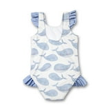 Millie Loves Lily Female Periwinkle and White Whale Ruffle-Accent ...