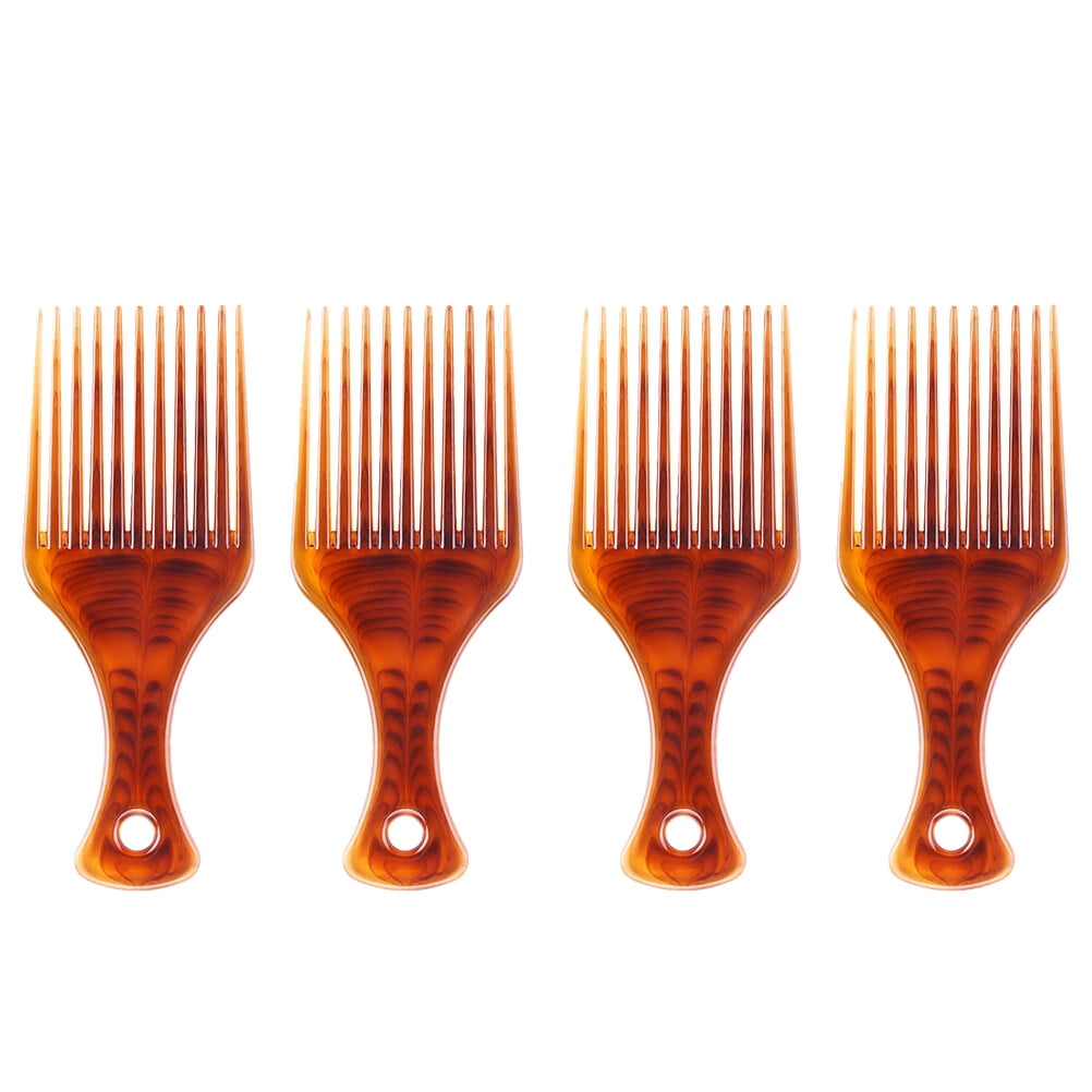 4pcs Plastic Hair Pick Combs Smooth Hair Pick Combs for Afro Hair Curly ...