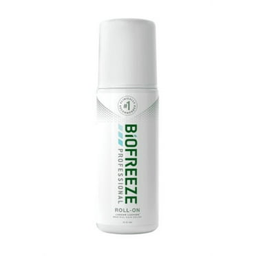 Biofreeze Professional Roll-On Therapy, Topical Pain Relief 5% Strength Menthol Gel, 3 oz ...