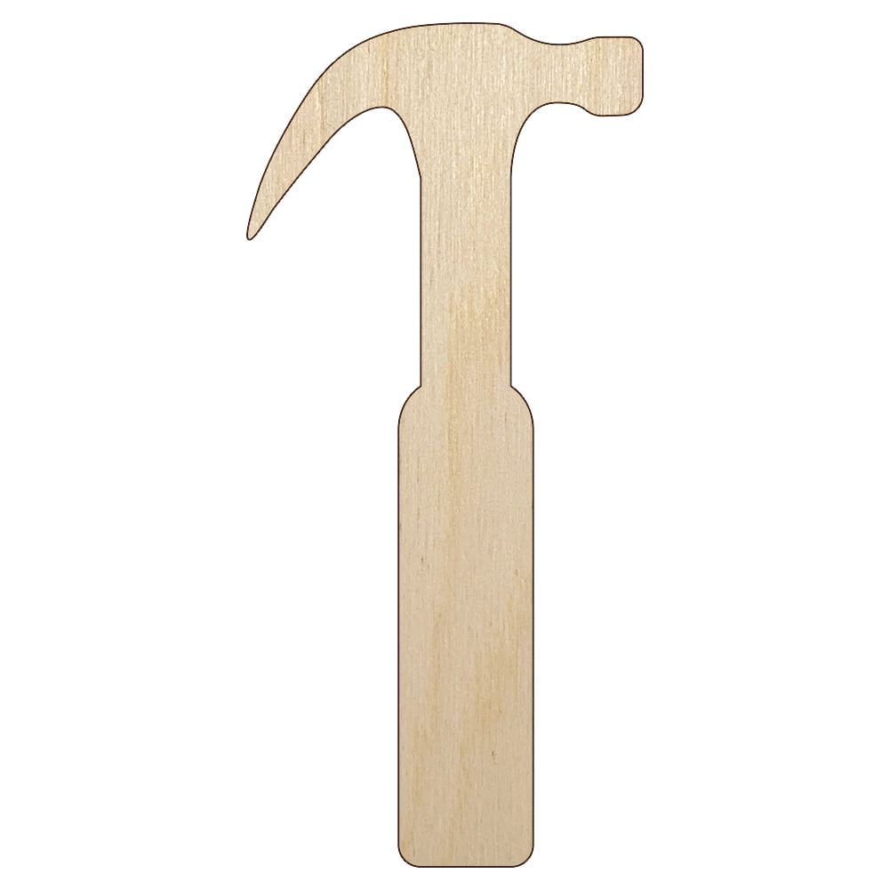 Hammer Tool Wood Shape Unfinished Piece Cutout Craft DIY Projects - 4. ...