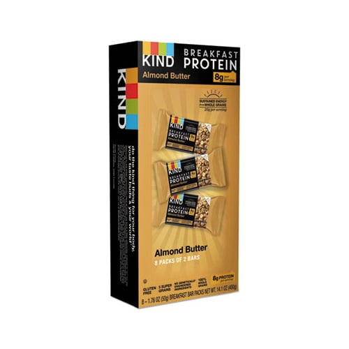 Breakfast Protein Bars Almond Butter, 50 g Box, 8/Pack - Walmart.com